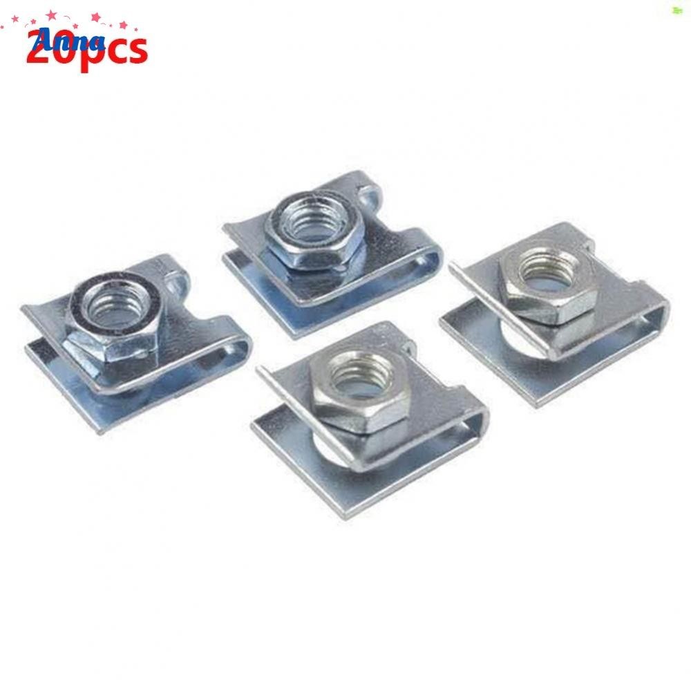 【Anna】Heavy Duty 6mm Metal Screw Nut Retainers for Car License Plates ...