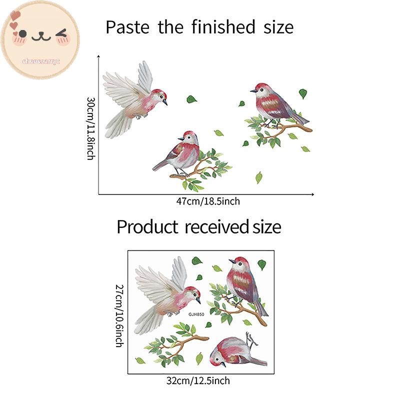 Chee สไตล์จีน Vintage Bird สติกเกอร์ห้องนั่งเล่นโซฟา Wall Decor สติกเก ...