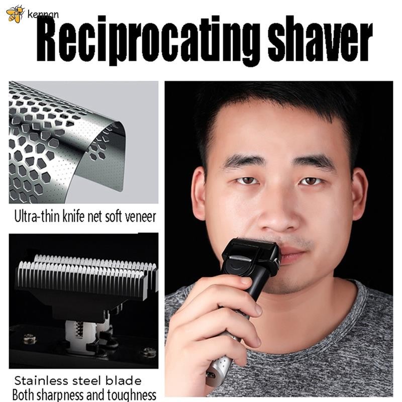 เครื่องโกนหนวดแบบลูกสูบ USB ชาร์จตัดผมผู้ชาย Beard Trimmer kennan.th ...