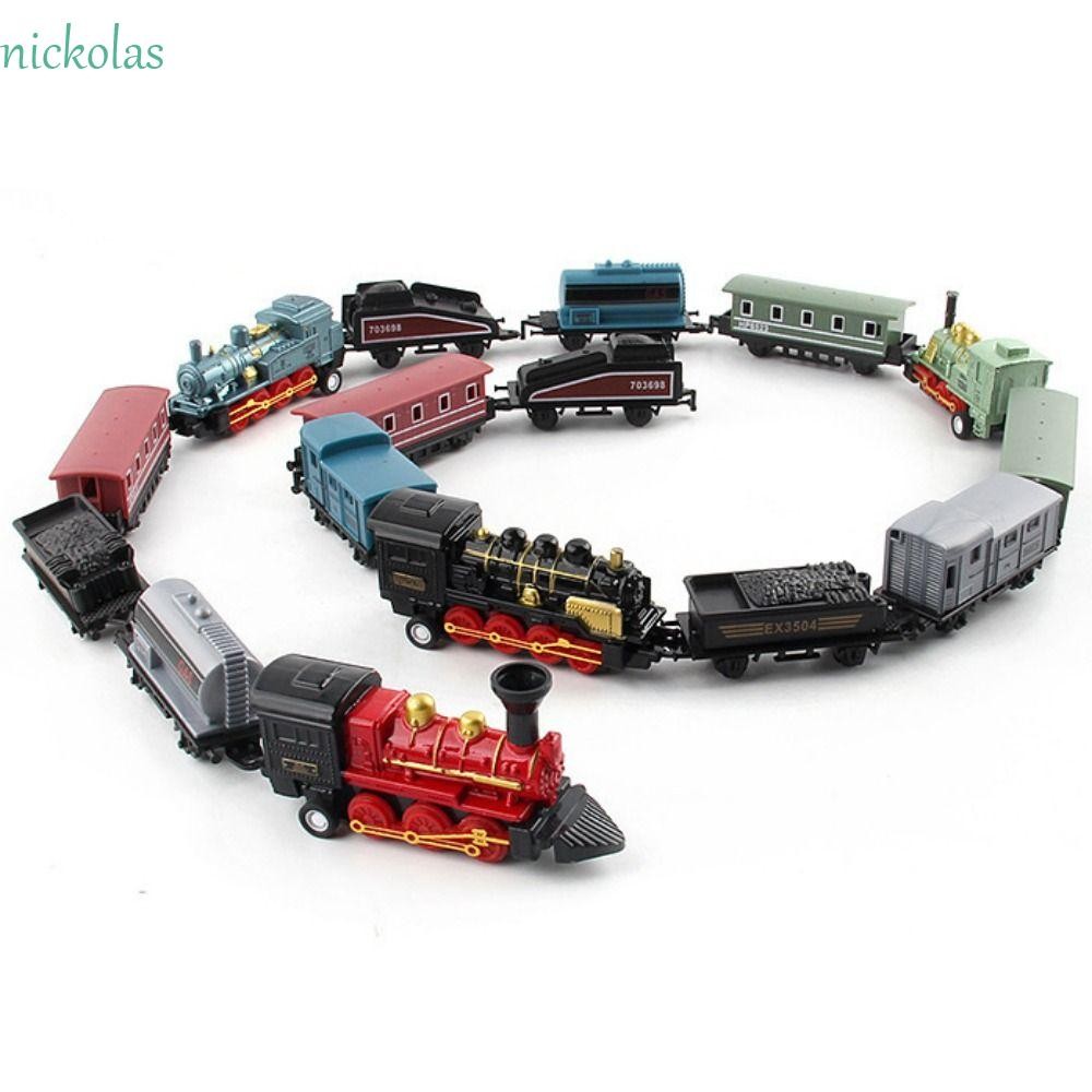 Nickolas Retro Steam Train รุ่น,Diecast 1:60 Miniature ดึงกลับรถไฟ, ของ ...