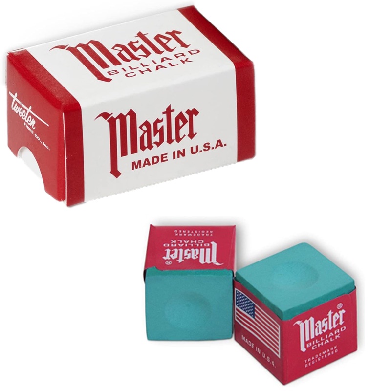 Master Chalk ชอล์กฝนหัวคิว สีเขียว กล่อง 2 ก้อน Billiard Green Box 2 ...