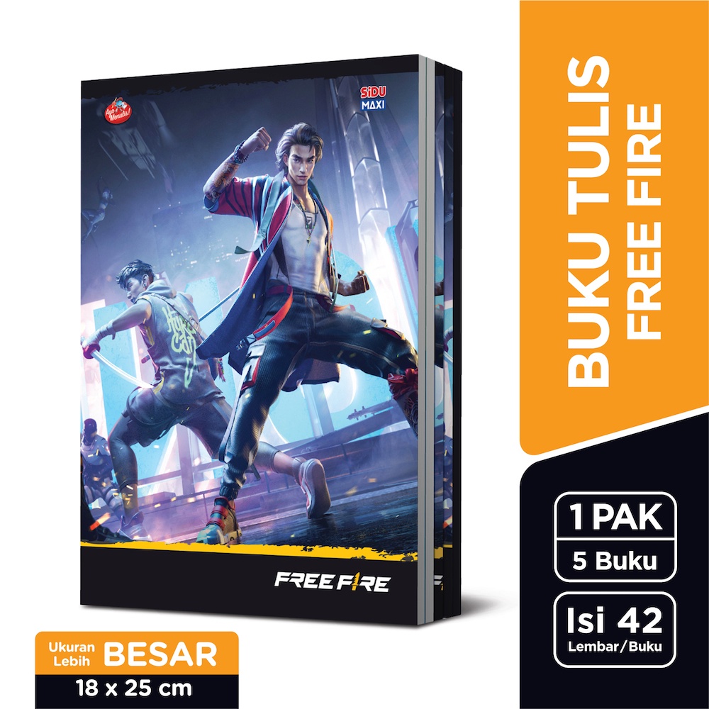 สมุดโน๊ต Sidu Maxi Free Fire 42 แผ่น - 5 เล่ม SDU EB 42 MXFF | Shopee ...