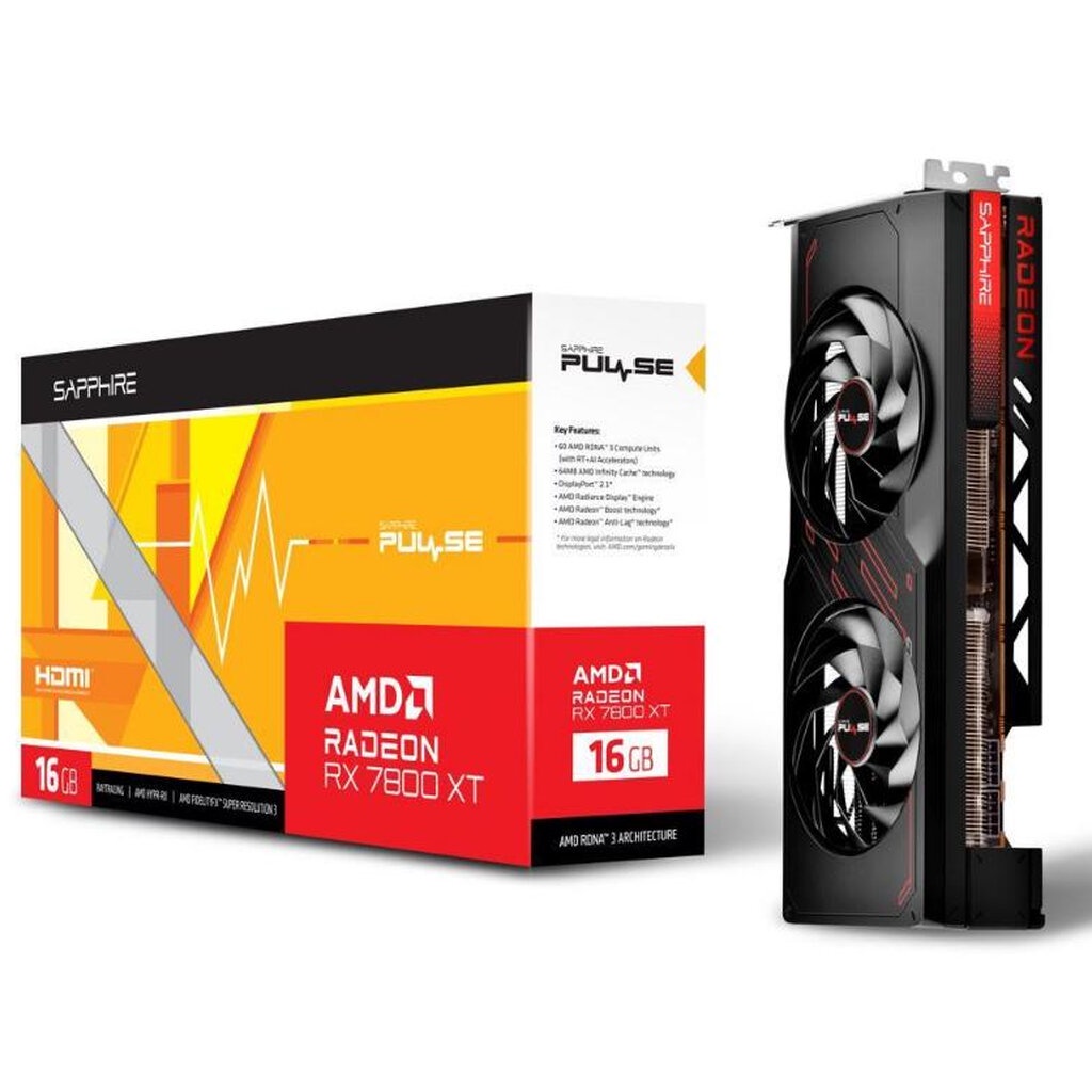SAPPHIRE PULSE RX 7800 XT GAMING 16GB GDDR6 รับประกัน 3ปี ศูนย์ไทย ...