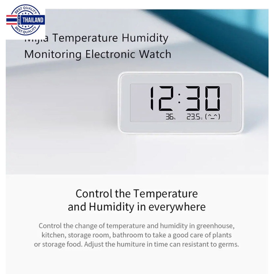 Xiaomi Multi-function Digital Clock- นาฬิกาดิจิตอลวัดอุณหภูมิและความชื้น BLE CN | Shopee Thailand