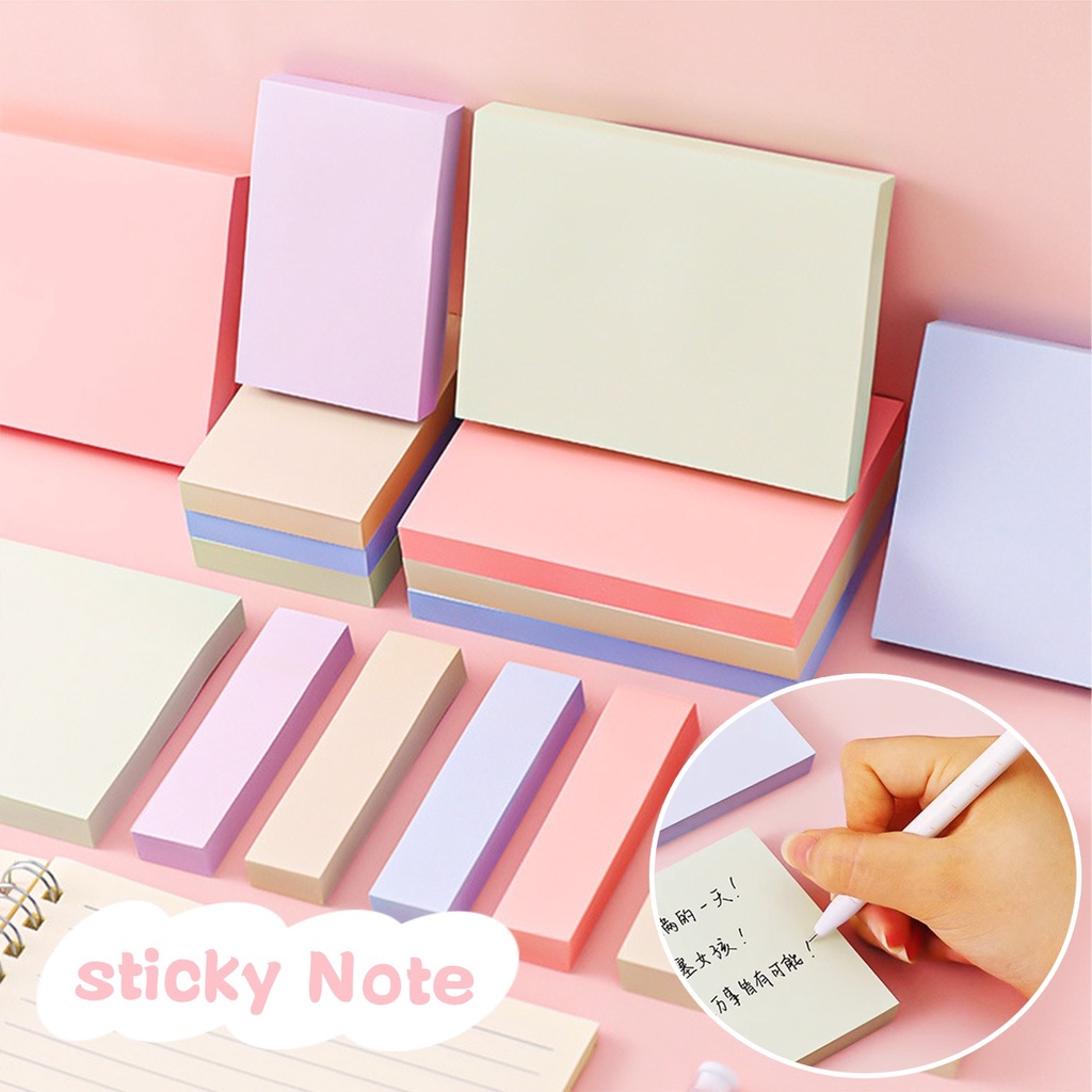 Simple สี Post-it Notes 100 แผ่นฉีกขาดได้ Self-Adhesive Notepad หมาย ...