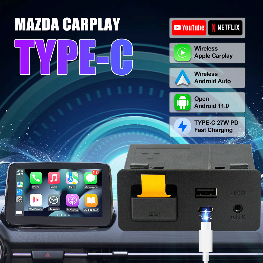 🇹🇭ส่งจากศูนย์ไทยครับ🇹🇭 อัพเกรดใหม่ Mazda CarPlay Android Auto USB Hub ...