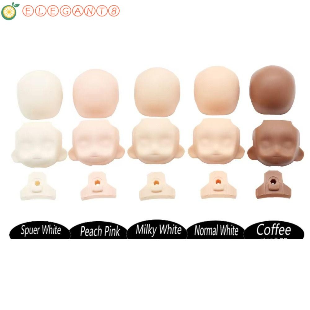 Aelegant DOD ตุ๊กตาs หัว, การ์ตูน Obitsu11 1/12 ตุ๊กตา BJD, OB11 ตุ๊กตาหัวกาแฟสีขาวสีชมพู Clay ...