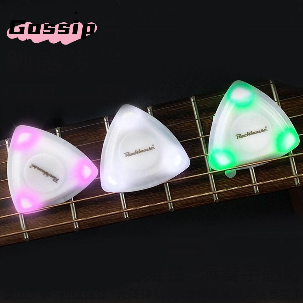 Gossip เรืองแสง Picks สีขาว/สีเขียว/สีม่วง LED Light Touch กีตาร์ไฟฟ้า ...