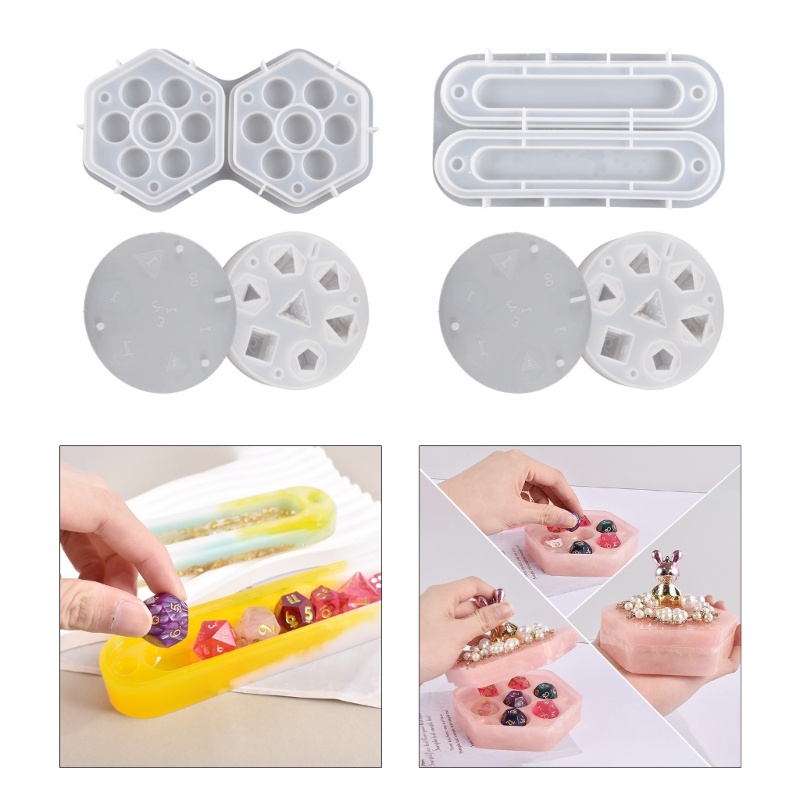 Lu Dices Digital Game Silicone Mould Epoxy Resin Dice Mold Set พร้อม ...