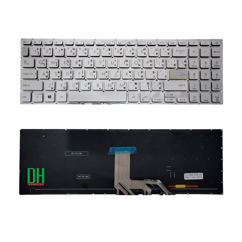 แป้นพิมพ์ คีย์บอร์ดโน๊ตบุ๊ค ASUS VivoBook S15 S531 S531F S531FA S531FL ...