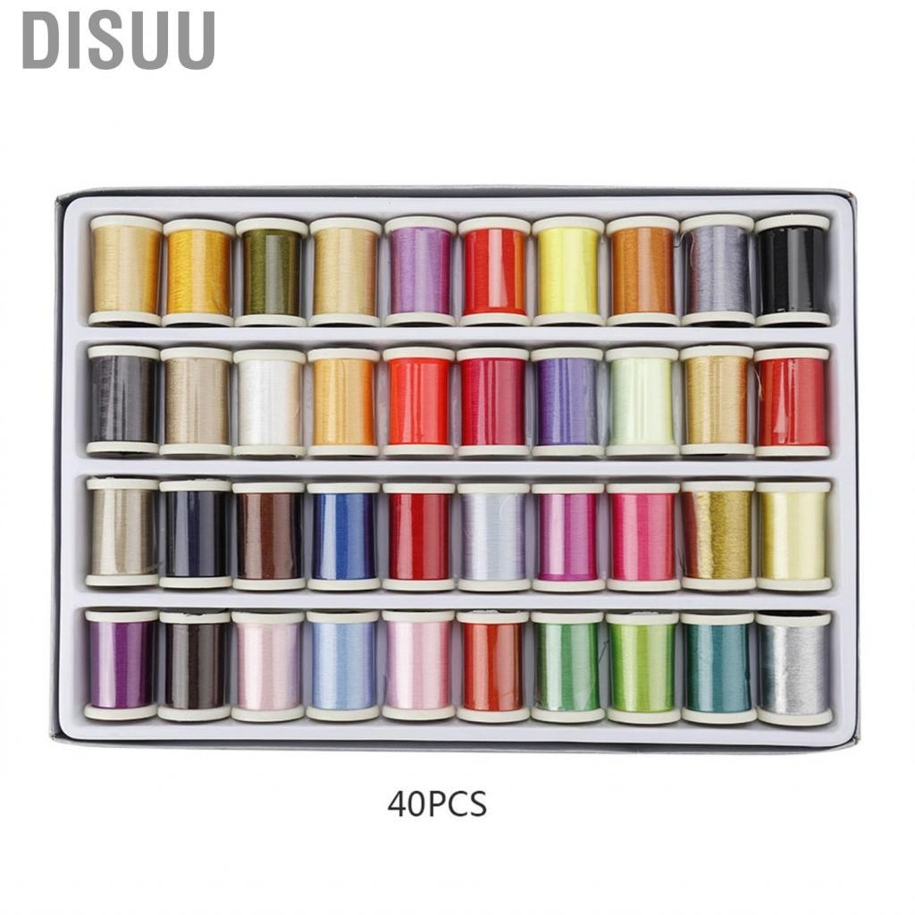 Disuu Embroidery Polyester Thread Kit Fabric Sewing 40 Pcs | Shopee ...