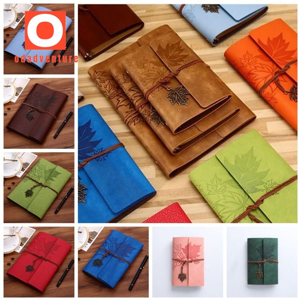 Odadventure Travelers Vintage Notebook, A7/A6/A5 PU หนัง PU กระดาษครา ...