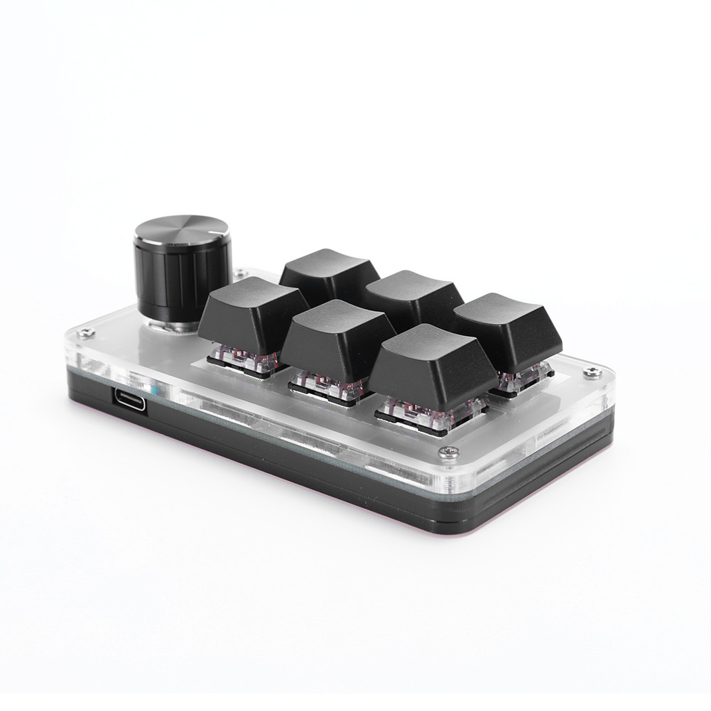 [Getdouble.th] 6 Key 1 Knob Programming Macro Custom Knob Keyboard RGB ...