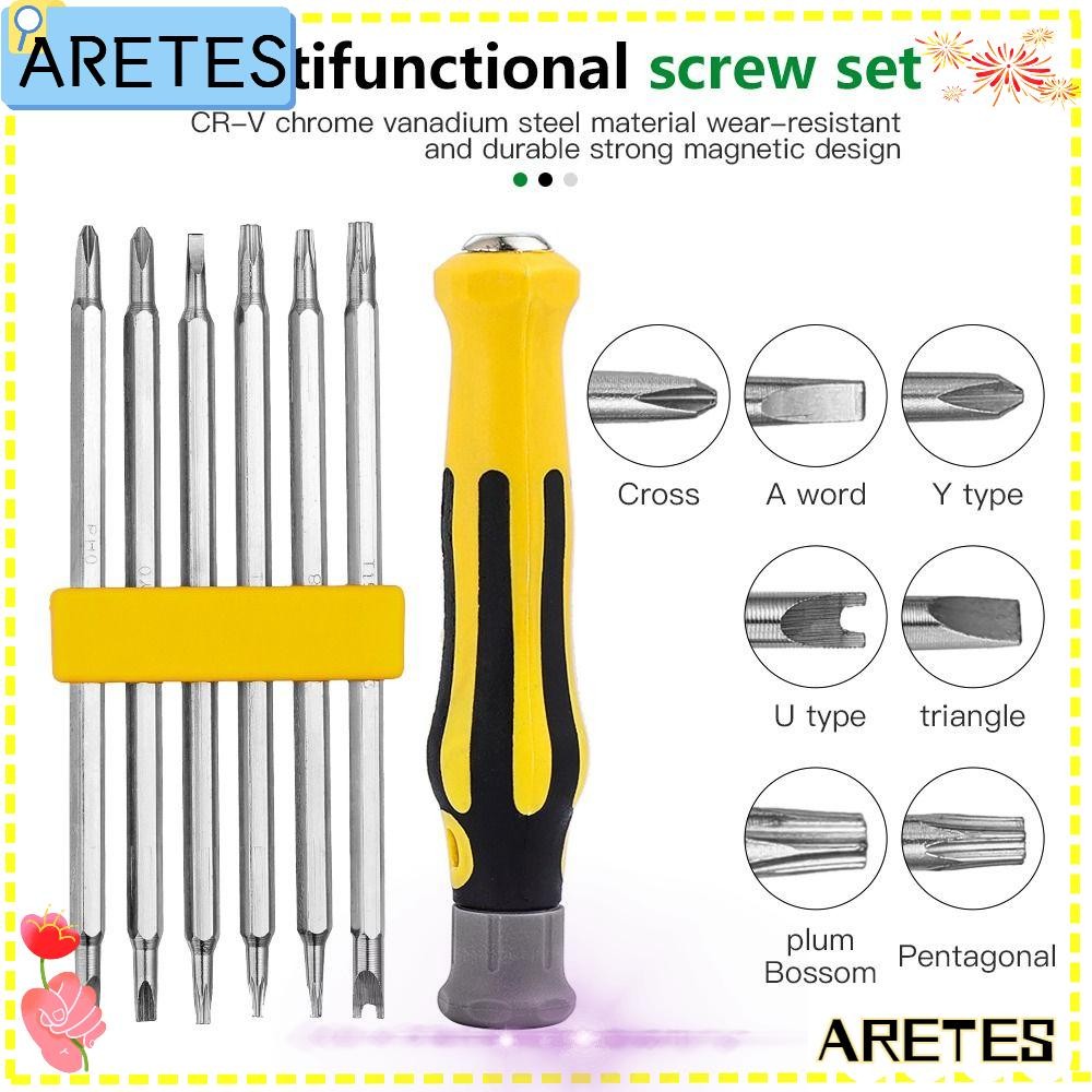 Arees ชุดไขควง, 45 เหล็ก Precision Hand Tool เครื่องมือบํารุงรักษา, มัลติฟังก์ชั่นความปลอดภัย ...