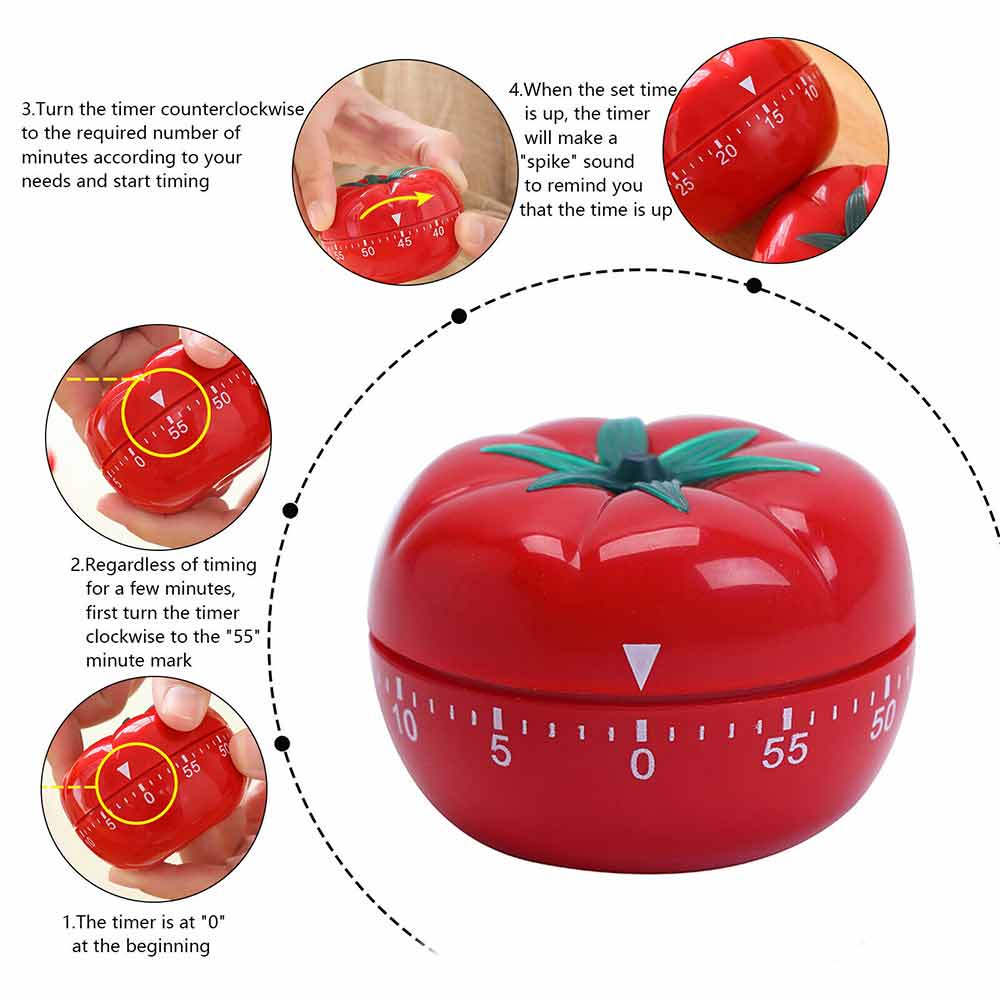 Tomato Timer Electronic Kitchen Timer Reminder Pomodoro Countdown ...