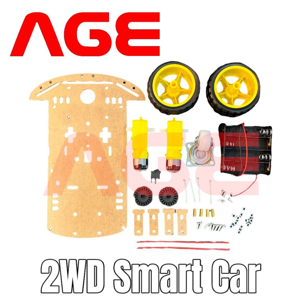 โครงรถ หุ่นยนต์ Smart car 2WD Robot Car 1 ชั้น | Shopee Thailand