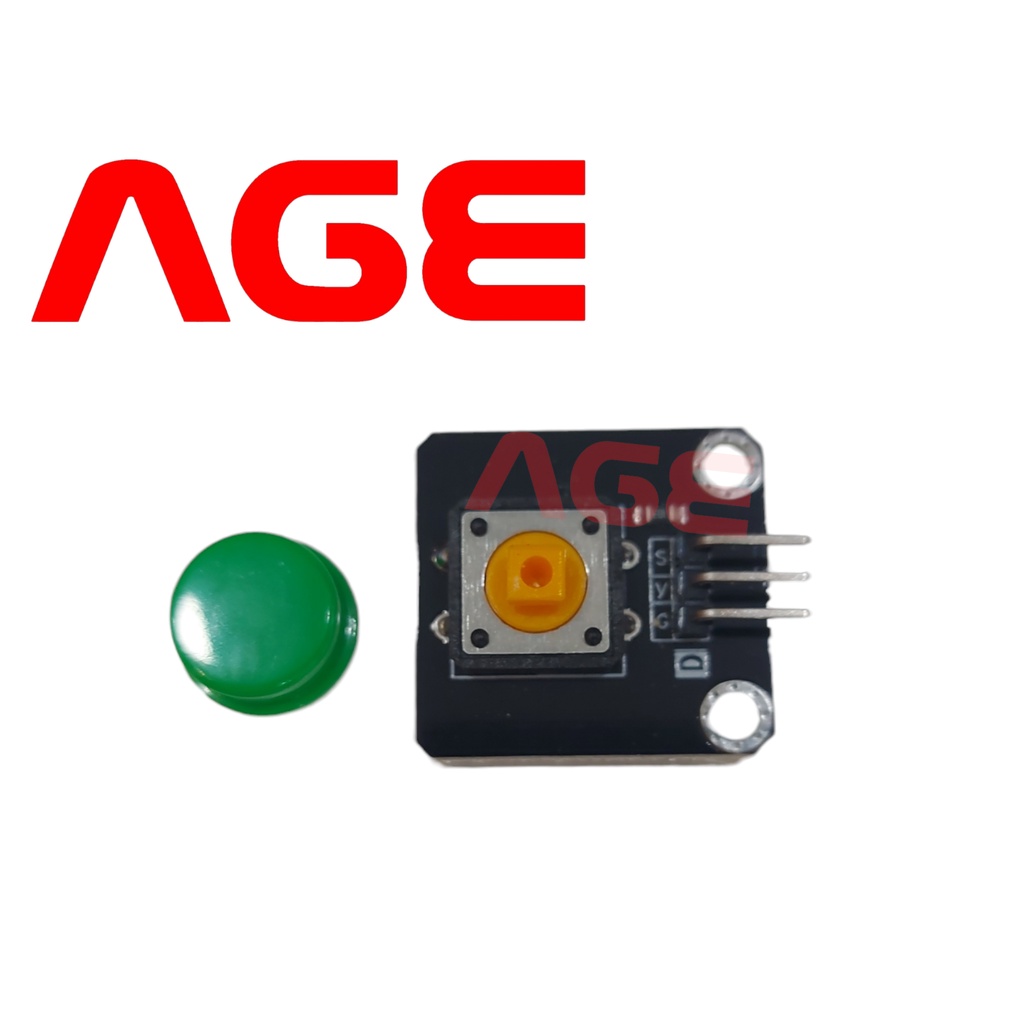 โมดูลสวิตช์กดติดปล่อยดับสีเขียว Button Switch Module Green for Arduino | Shopee Thailand
