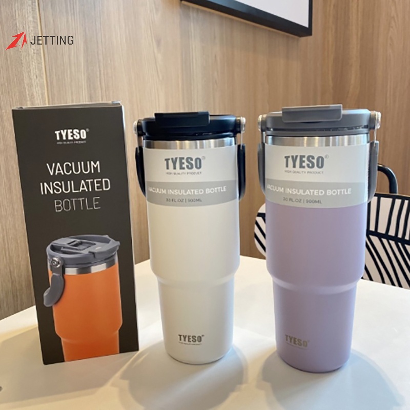 Jtth Tyeso ใหม่ แก้วกาแฟสองชั้น มีฉนวนกันความร้อน แบบพกพา JTT | Shopee ...