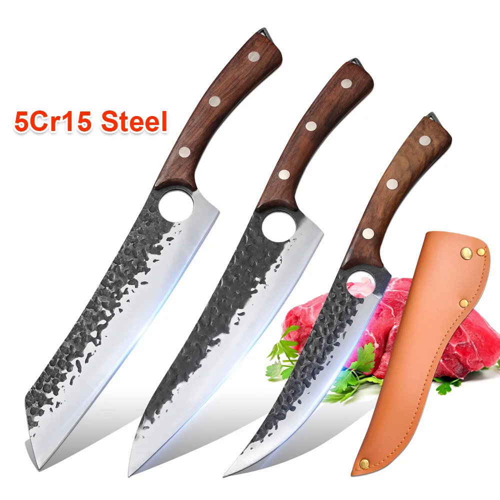 Multifunctional Stainless Steel Butcher Knife Meat Cleaver Hunting ...