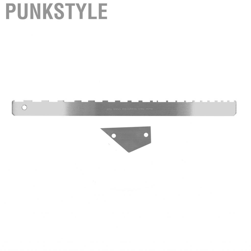 Punkstyle Guitar Neck Ruler Set Notched Straight Edge Fret Rocker String Gauge Luthier 2bd