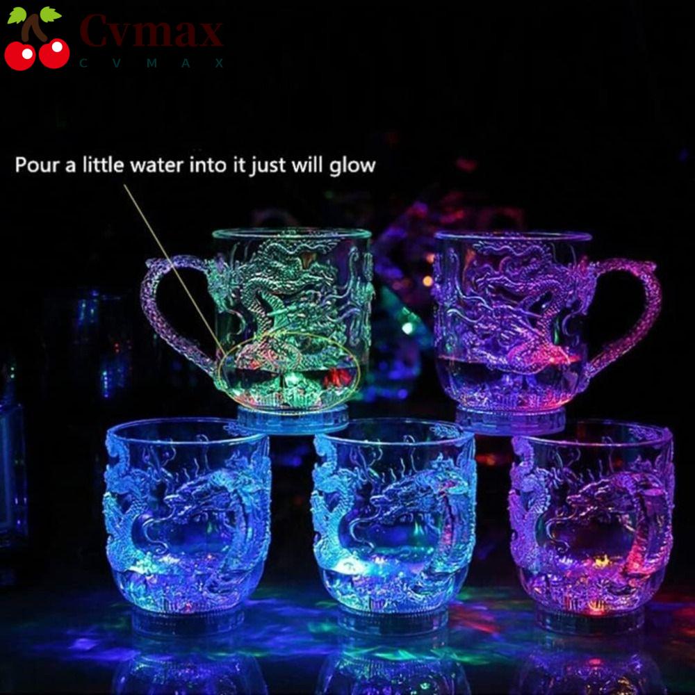 Cvmax แก้วมักอะคริลิค ลายมังกร เรืองแสง เปลี่ยนสีได้ ใช้ซ้ําได้ สําหรับ ...