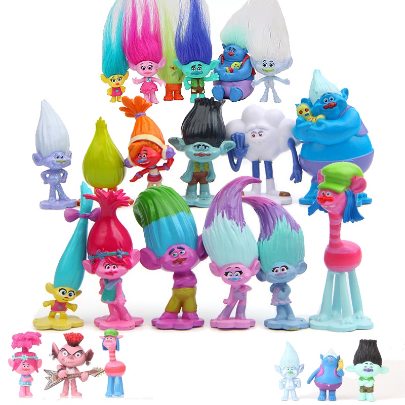 โมเดลฟิกเกอร์ Trolls Poppy Branch Biggie Satin Creek Chenille Cooper ...