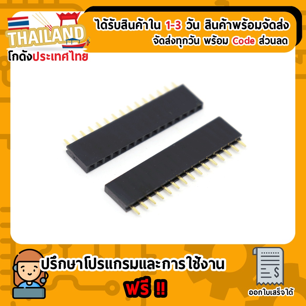 1x15 Pin 2.54 Female Pin Header Connector 15P (ขาสั้น) | Shopee Thailand