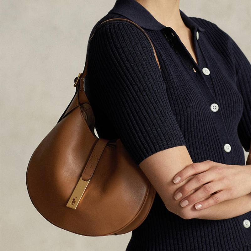 Poloid Cowhide Cross-body Saddle Bag กระเป๋าสะพายขนาดเล็ก Tote Bag ...