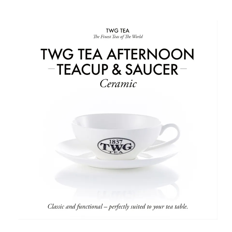 TWG Tea | TWG Tea Afternoon Teacup & Saucer | Shopee Thailand