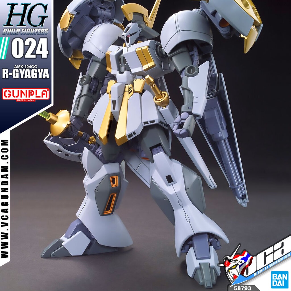 BANDAI GUNPLA HIGH GRADE BUILD FIGHTERS 1/144 HG R-GYAGYA PLASTIC MODEL TOY VCA GUNDAM | Shopee ...