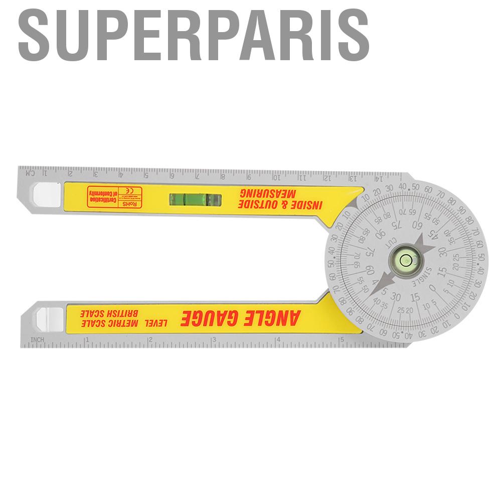 Superparis Angle Measuring Tool Ruler 360 Degree Gauge Finder Rule ...