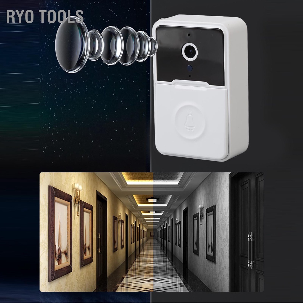 Ryo Tools กล้องออดไร้สาย WiFi อินเตอร์คอมวิดีโออัจฉริยะสำหรับ Tuya APP ...