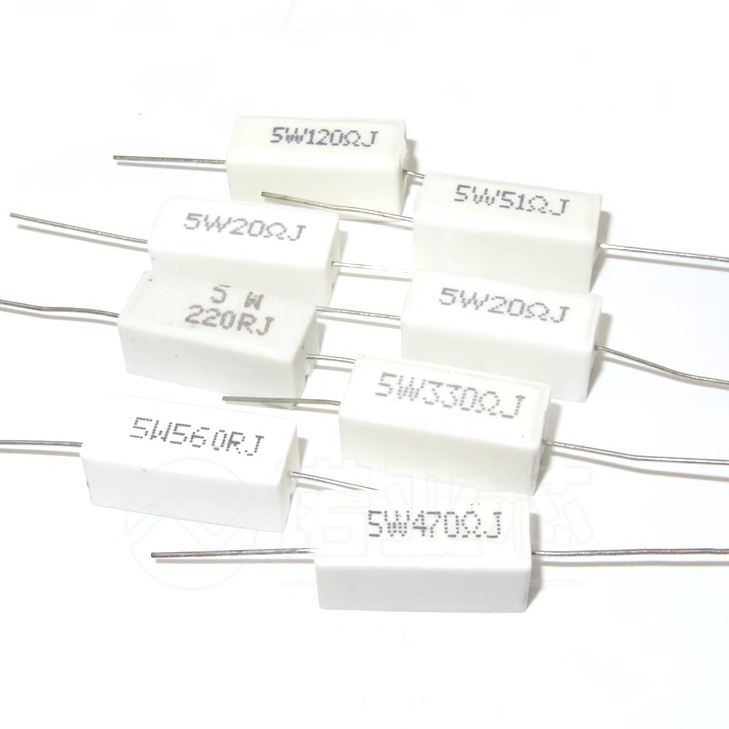 ตัวต้านทานเซรามิกซีเมนต์ 5W 10R 15 22 4 30 33 47 51 100 330 470 560 โอห์ม | Shopee Thailand