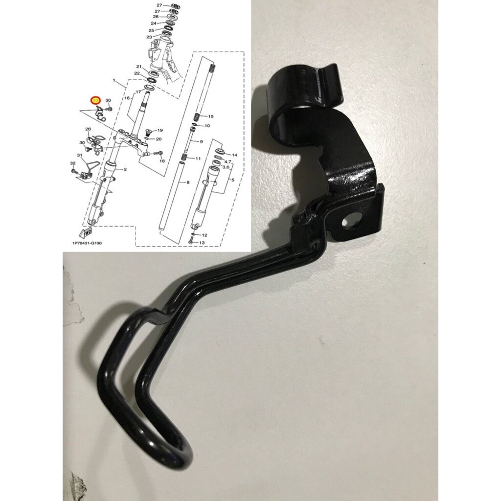 ตัวยึดสายน้ำมันเบรค NOUVO MX , NOUVO Z 2009 อะไหล่แท้ YAMAHA 1P7-F5876 ...