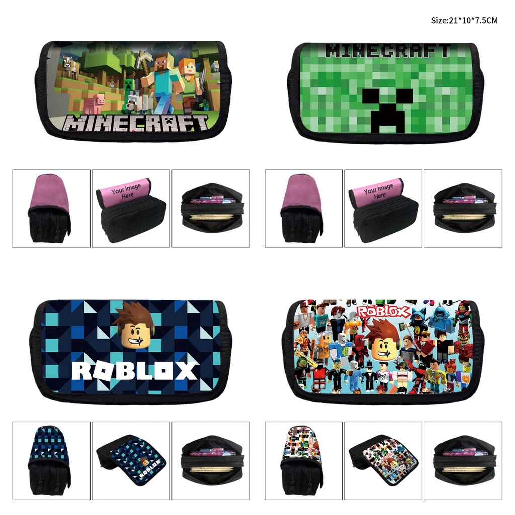 Roblox Minecraft กระเป๋าเครื่องเขียน กระเป๋าดินสอ นักเรียน เครื่องมือ ...