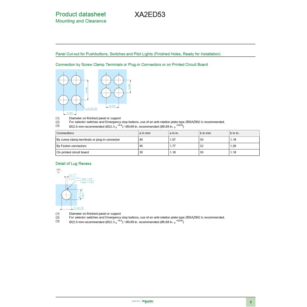 Schneider Electric - Selector switch , ขนาด 22 mm, 3 ตำแหน่ง, แบบ ...