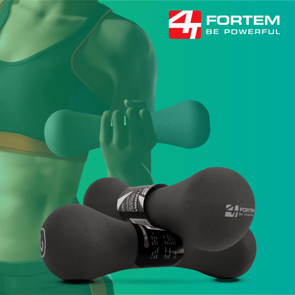 Idealshopping FORTEM ดัมเบลหุ้มยางนีโอพรีน รุ่น DB2000GY 2KGS สีเทา ยืน ...