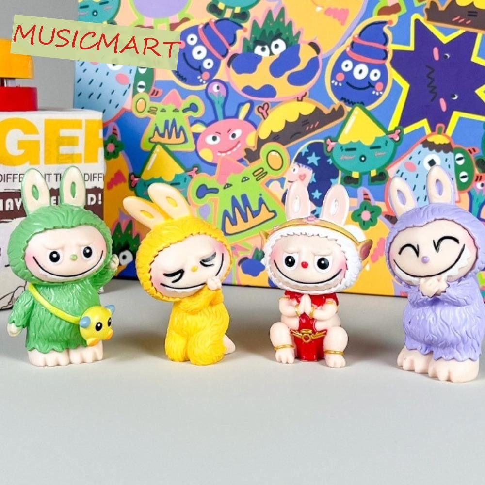 Musicmart Labubu Action Figure, Candy Color Anime Labubu Figure Doll ...