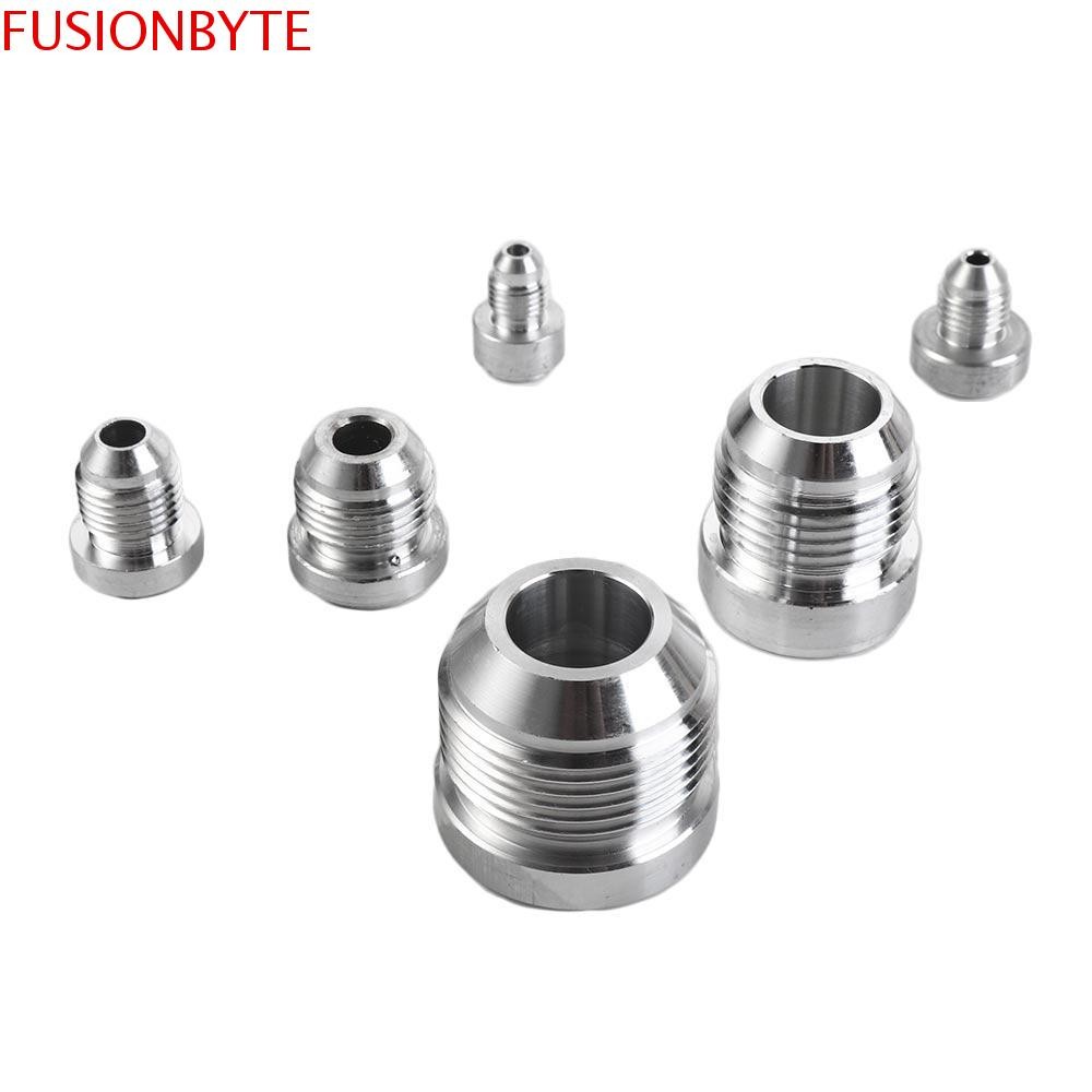 Fusionbyte เงินชายอลูมิเนียมเชื่อม,ฐานกลมภายนอกกระทู้ตรงชายเชื่อมอะแดปเตอร์,คุณภาพสูงเงิน AN4 ...