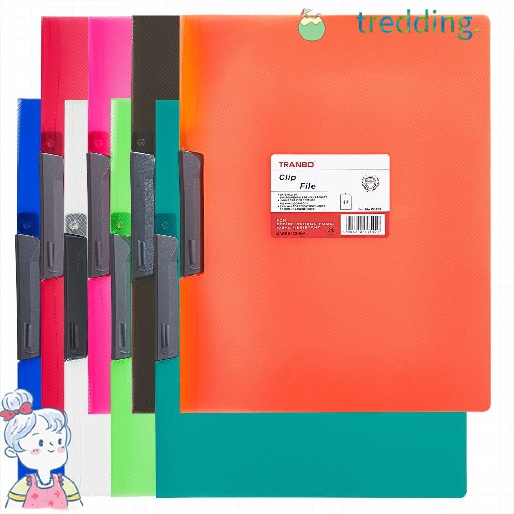 Tredding491 แฟ้มคลิปบอร์ด A4, พลาสติก PP Candy สีหลวมแฟ้ม Binder ...