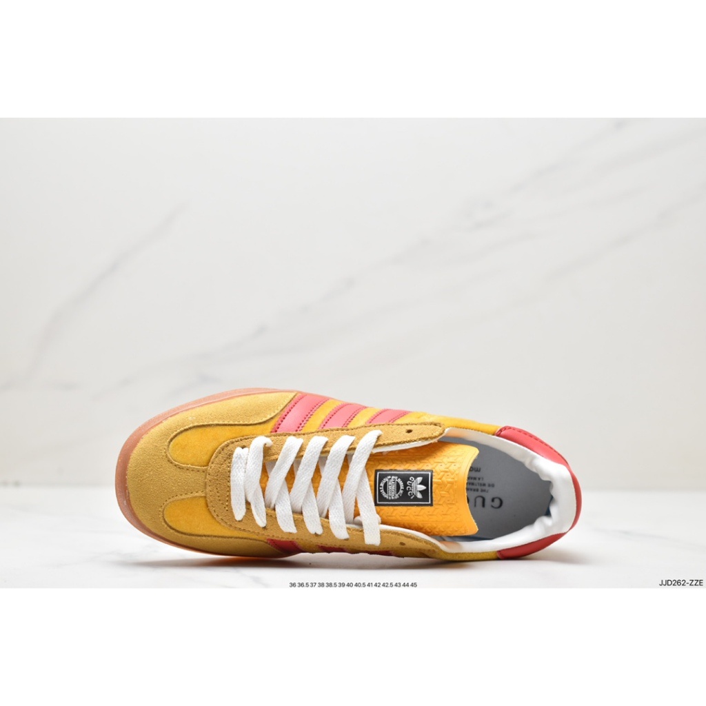 genuine Adidas originals x Gucci Gazelle yellow แนวโน้มแฟชั่นวินเทจหนา ...