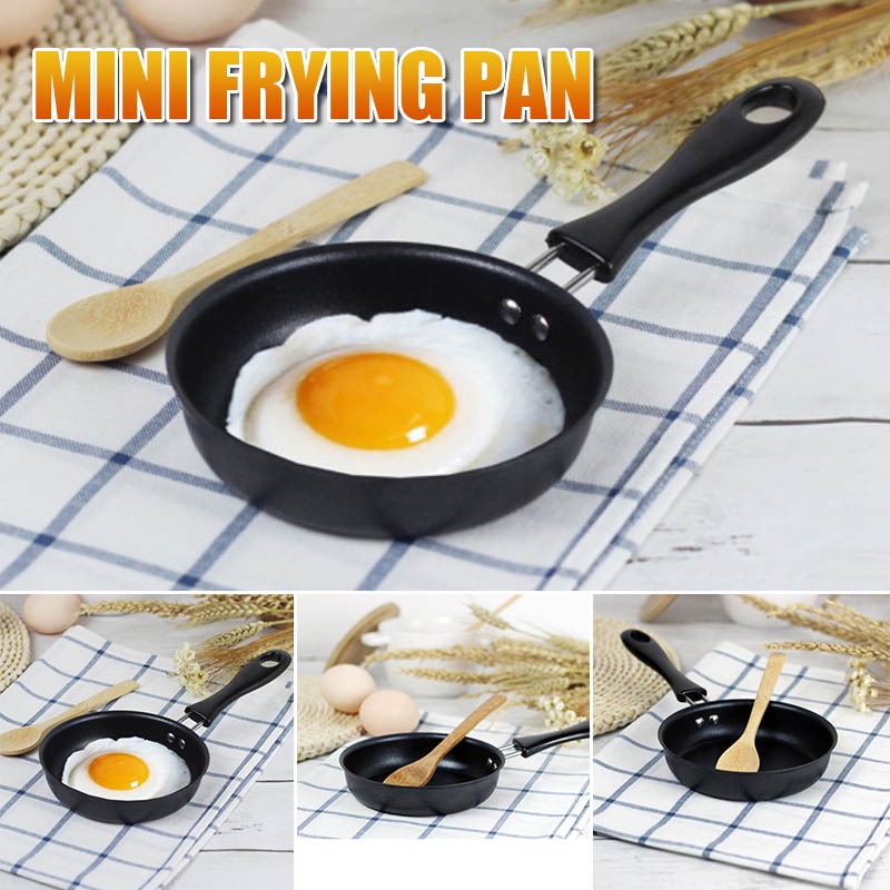 One Egg Small Mini Frying Pan Round 12cm Non Stick Pancake Frypan ...