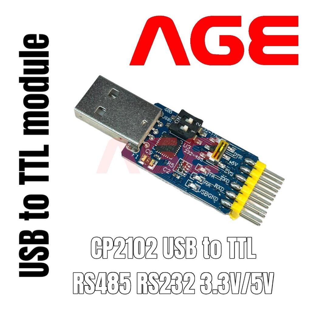 CP2102 Multi-function Serial Port Module USB to TTL 3.3V/5V 485 232 ...