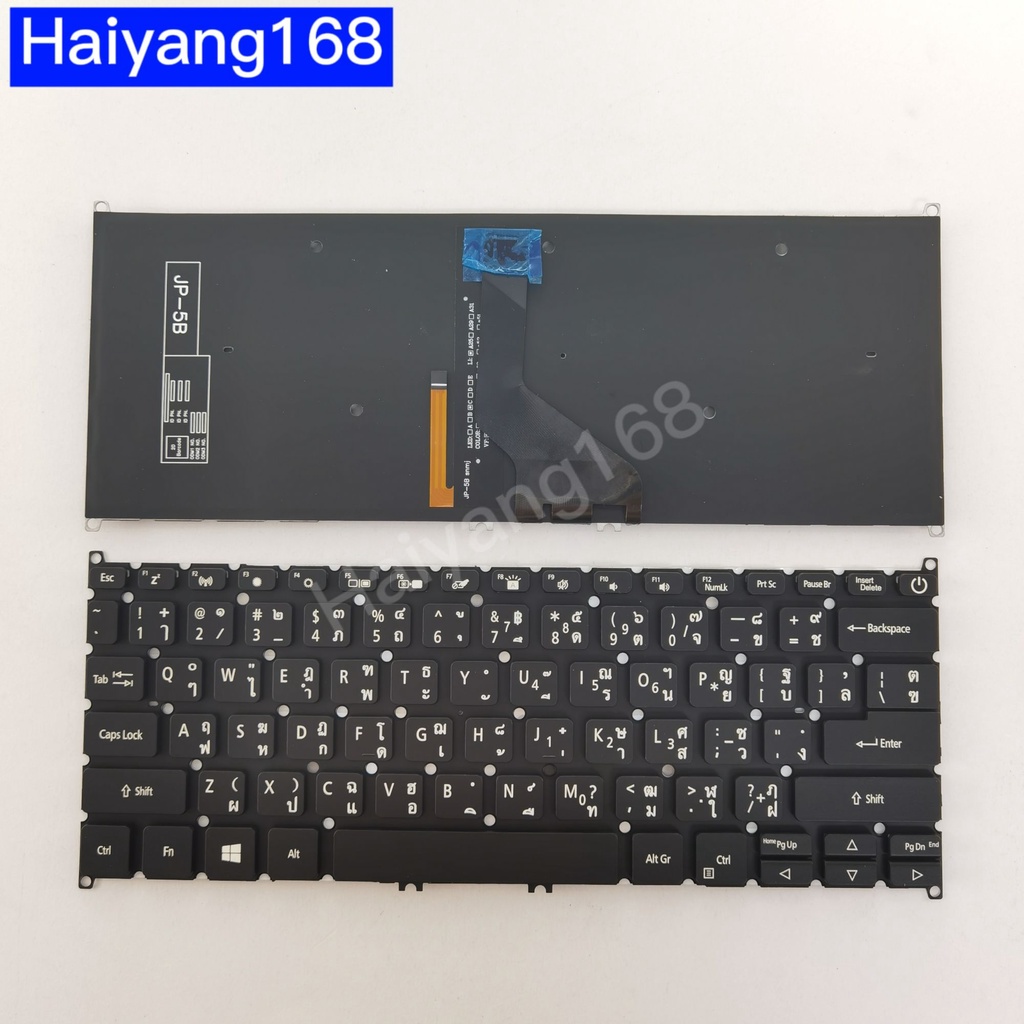 KEYBOARD ACER SWIFT5 SF514-52 แพรเล็ก ปุ่ม POWER มีไฟ / SF314-57 ไทย ...