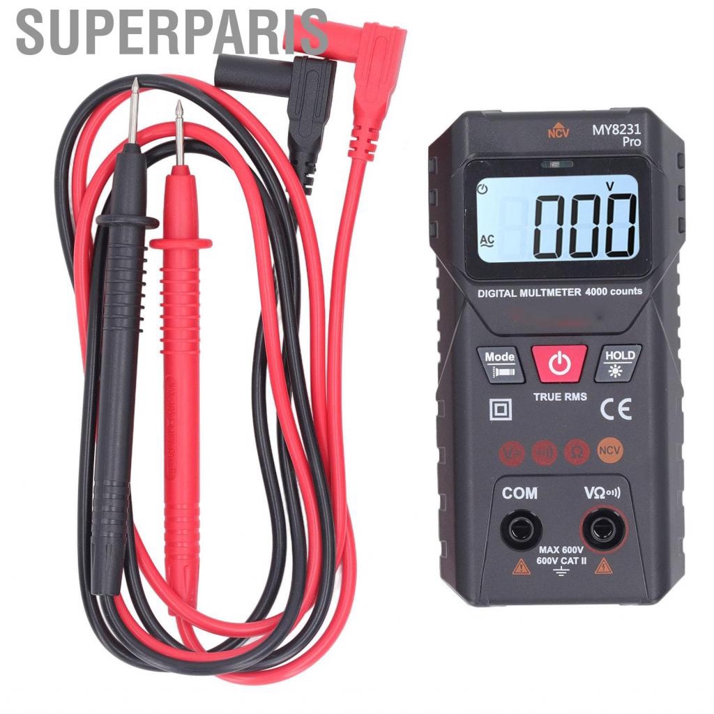 Superparis Smart Digital Multimeter 4000 Counts Automatic ...