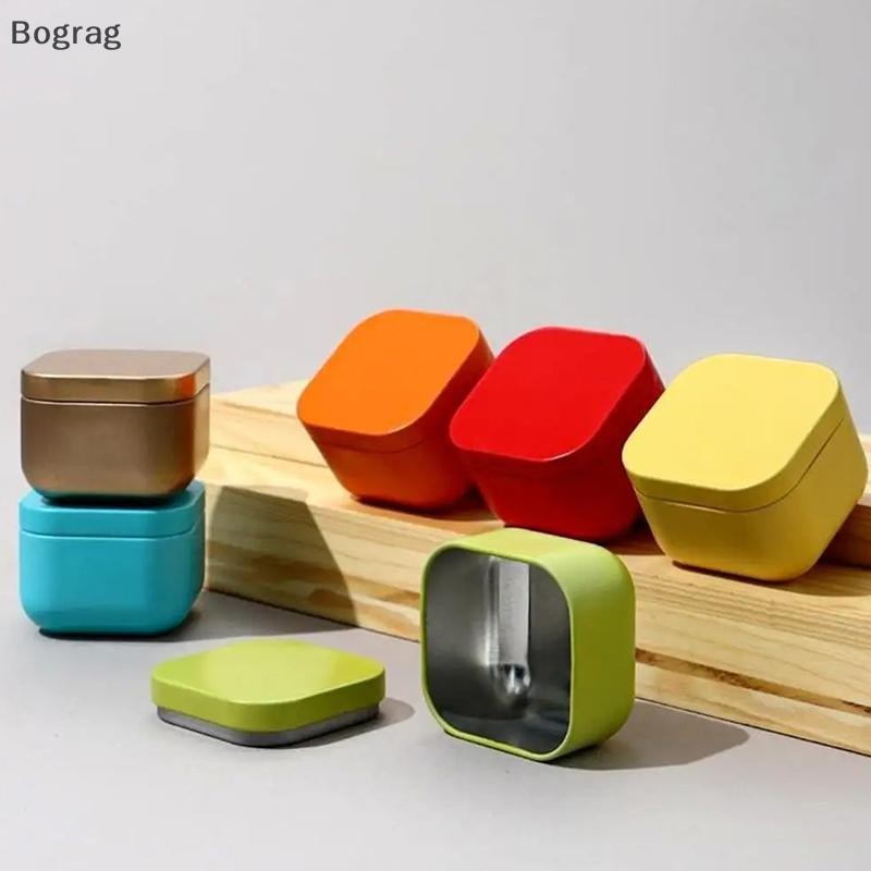 [Bogr] แบบพกพาสีทึบมินิกล่องดีบุกชาปิดผนึก Jar กล่องบรรจุเครื่องประดับ ...