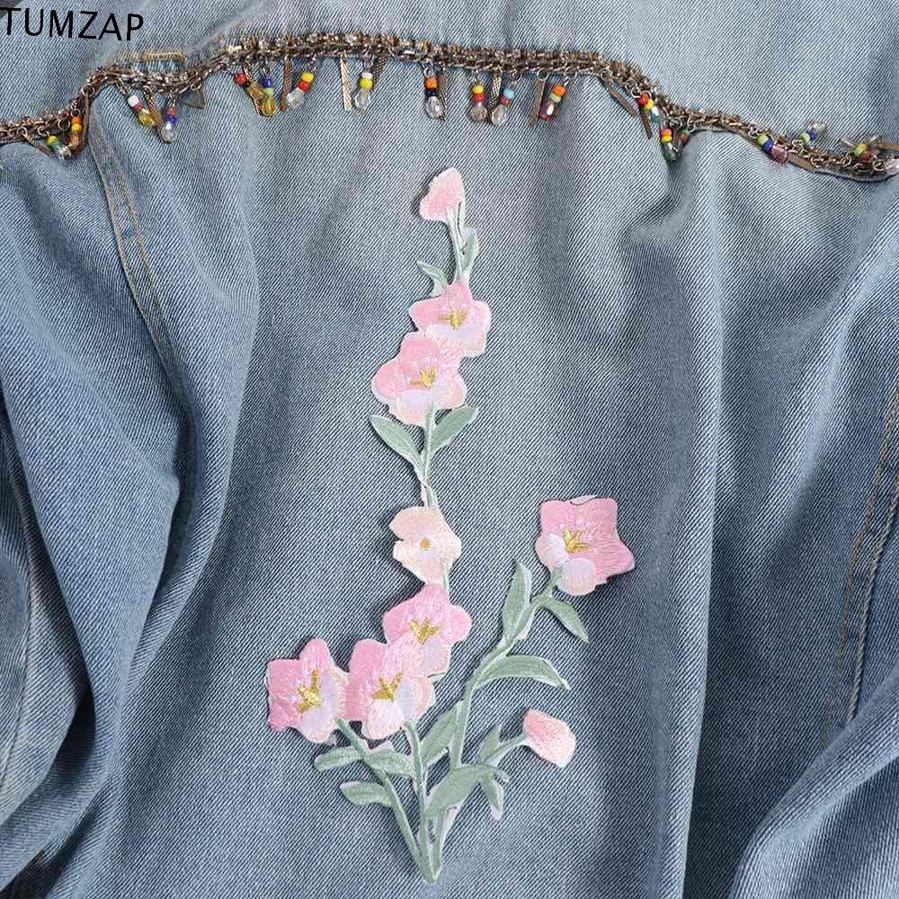 Tumzap ดอกไม้ปักแพทช์, เหล็กบนเสื้อผ้าที่สวยหรู Applique, DIY Plum Blossom Vintage Elegant เสื้อ ...