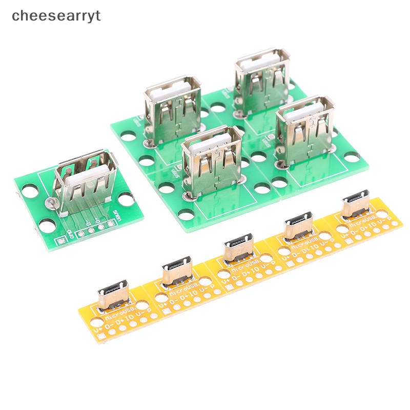 Chee หัวเชื่อมต่อ PCB แนวตั้ง USB Micro USB 2.0 ตัวเมีย 2.54 มม. 5 ชิ้น ...