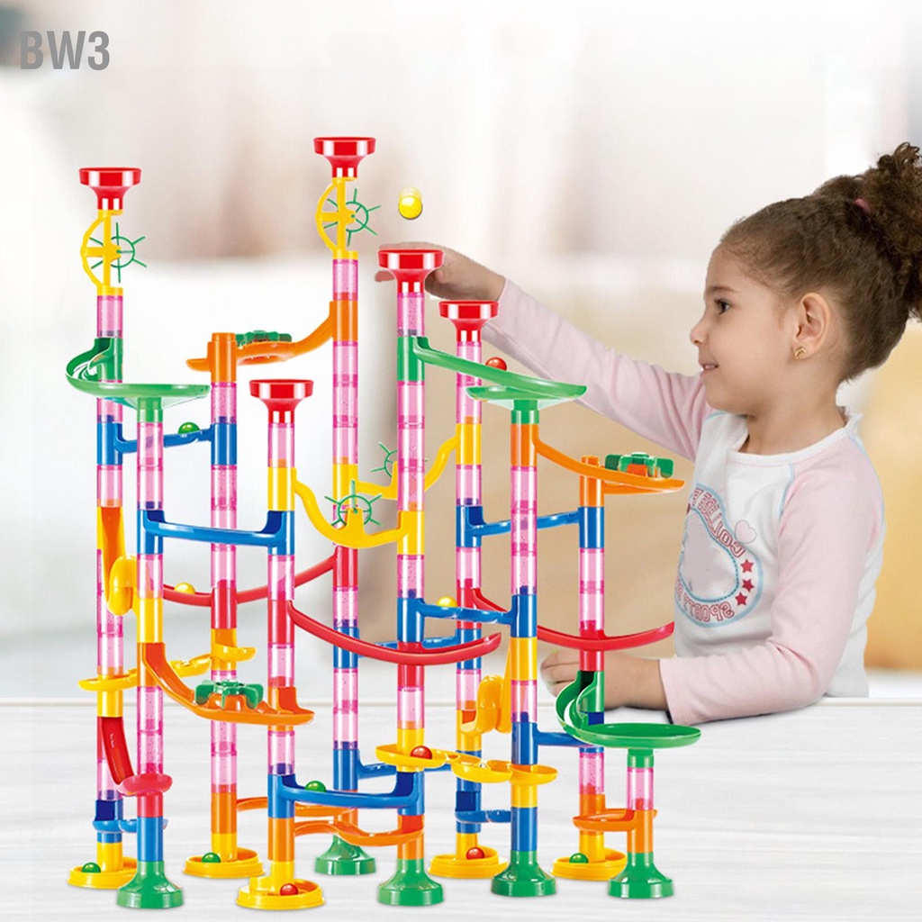 133pcs Marble Run Building Blocks สามมิติ DIY Race Track หินอ่อนของเล่น ...