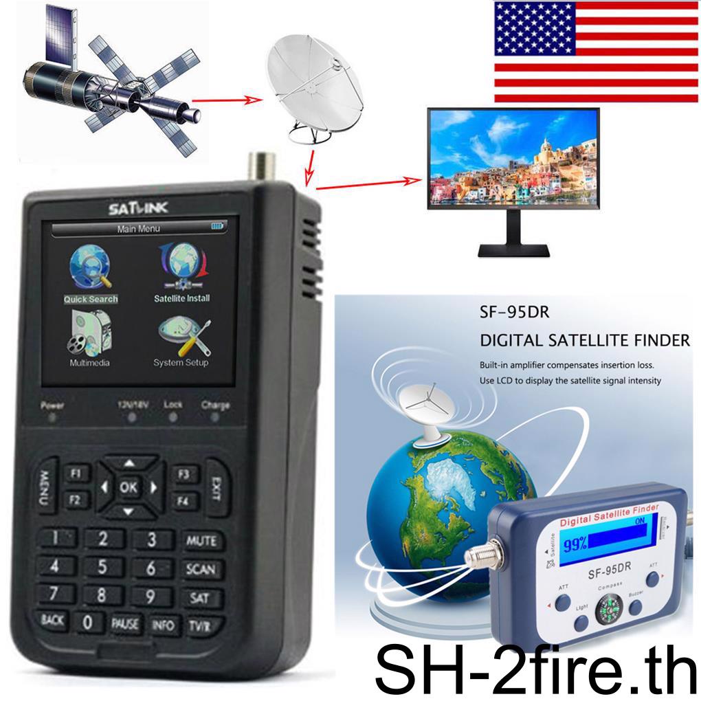 Satlink WS-6906 DVB-S FTA ปลั๊กสัญญาณดาวเทียมดิจิทัล LCD 3 5 นิ้ว ...